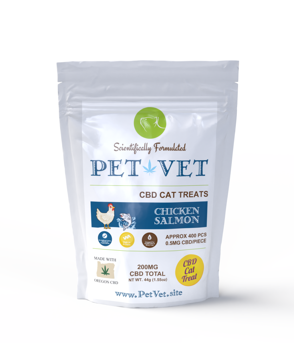 CBD Cat Treats - Chicken & Salmon flavor, by Pet Vet